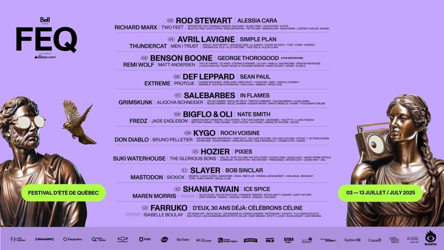 FEQ 2025 Line up | Hôtel et Suites Le Dauphin Québec